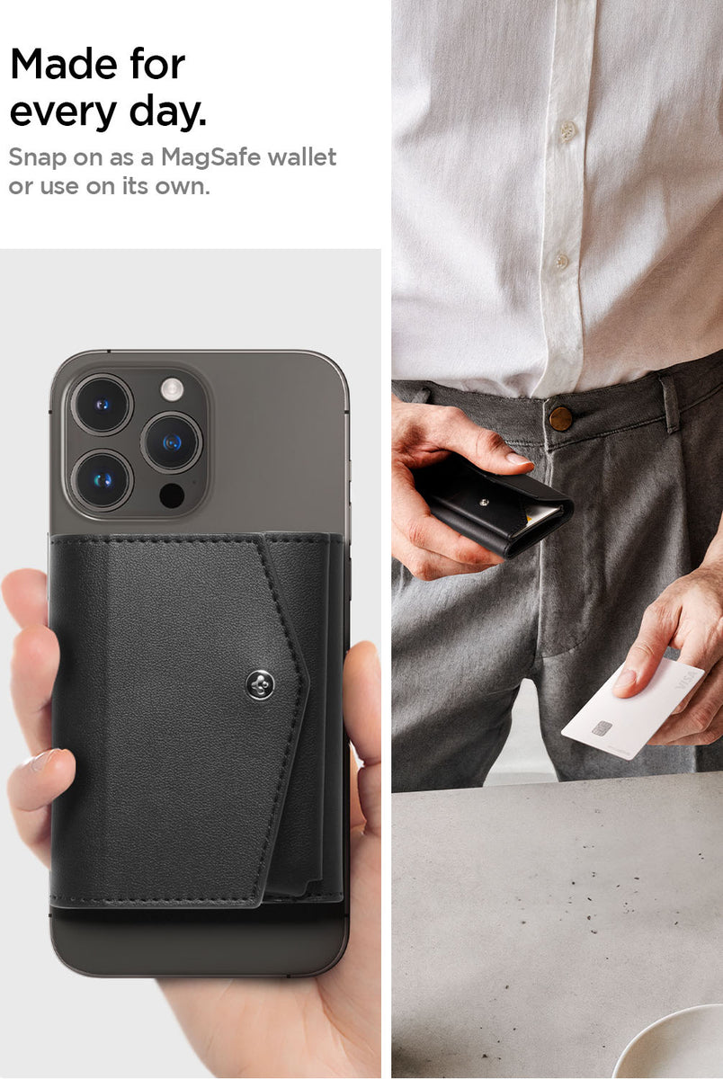 Spigen Valentinus Pro (MagFit) MagSafe Wallet – Trifold Vegan Leather ...
