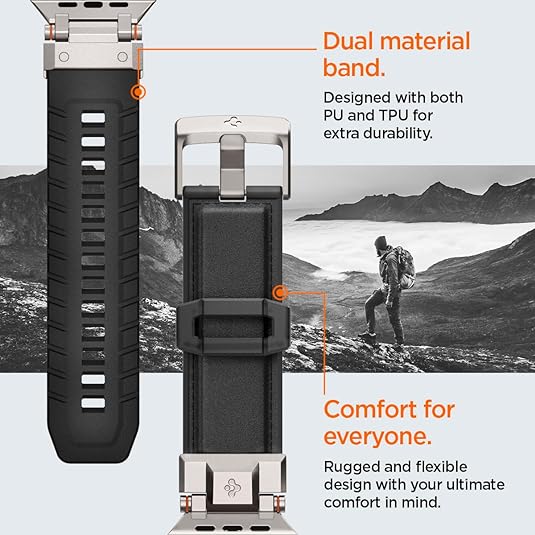 Spigen Apple Watch (49/45/44/42mm) Band DuraPro Armor PU Leather – CasePro