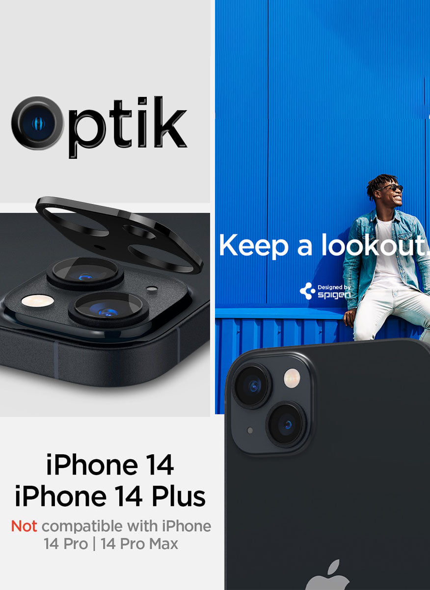 Spigen iPhone 14 / iPhone 14 PLUS Camera Lens GLAStR Optik [2 Pack ...