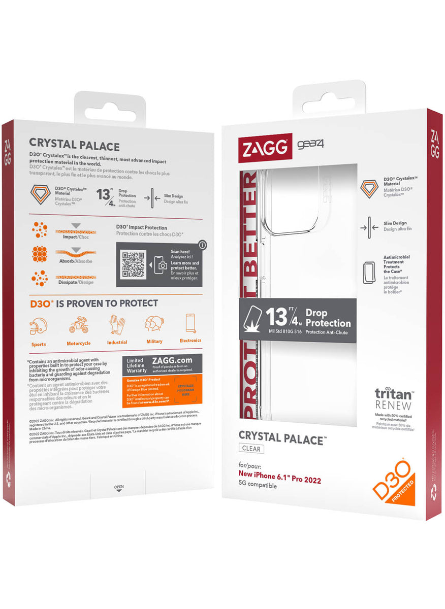 Gear4 Apple iPhone 14 PRO (6.1") Case Cover D3O Crystal Palace – CasePro